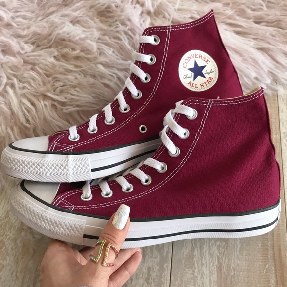 Converse | Shoes | Nwt Converse Id Maroon High Tops | Poshmark